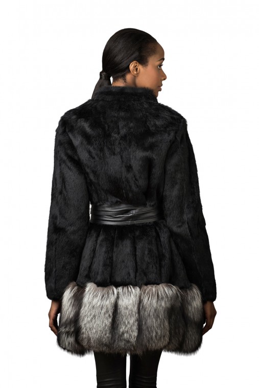 Soft Rabbit / Silver fox Trim Coat